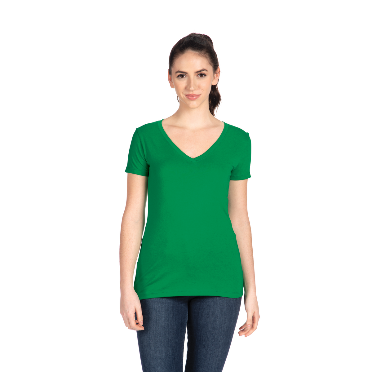 Next Level 1540 Women's Ideal V-Neck T-Shirt (Kelly Green) – Wholesale ...