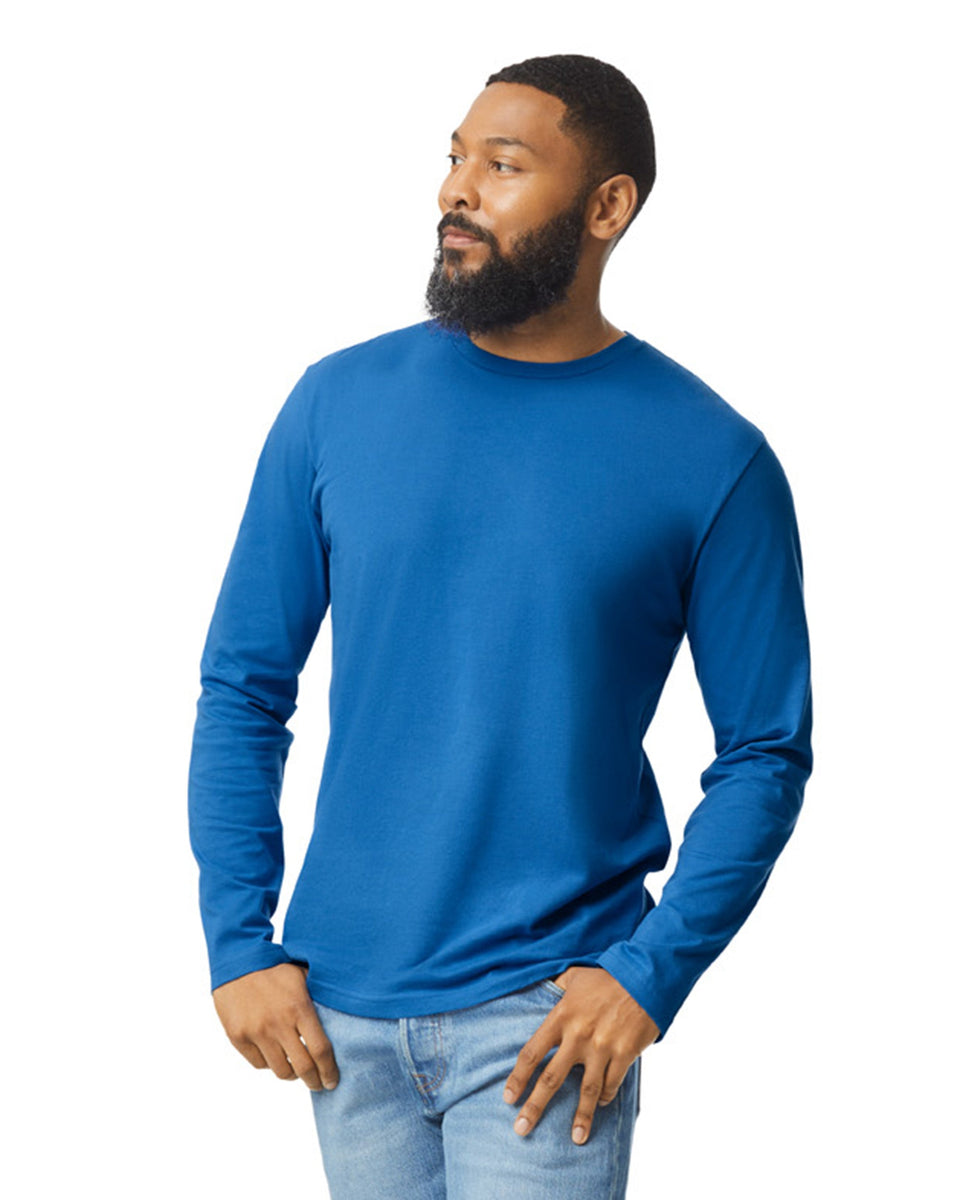 Gildan 64400 Ringspun Softstyle® Long Sleeve Adult Tee (Royal ...