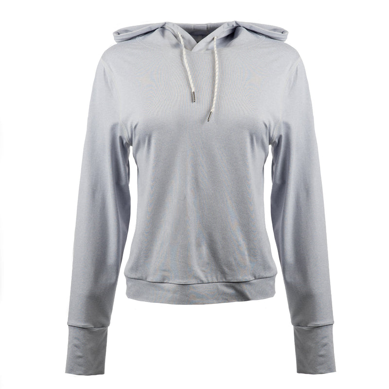 Burnside B5667 Ladies Modest Crop Hoodie (Heather Light Grey ...