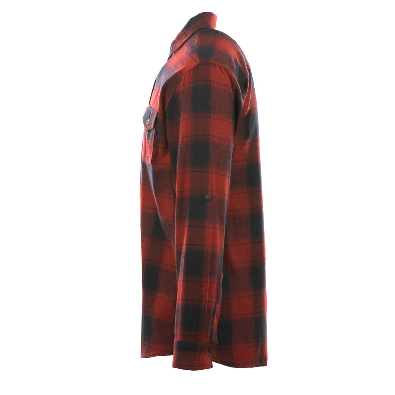 Burnside B8210 Mens L/S Y/D Plaid Flannel Shirt (Crimson) – Wholesale ...