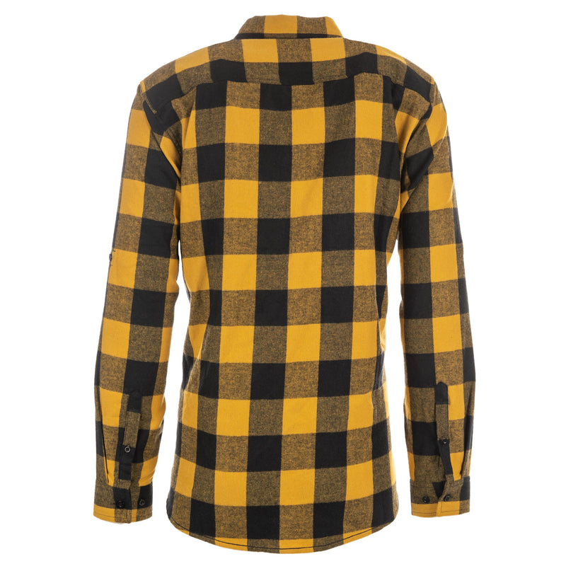Burnside B8210 Mens L/S Y/D Plaid Flannel Shirt (Gold/Black ...