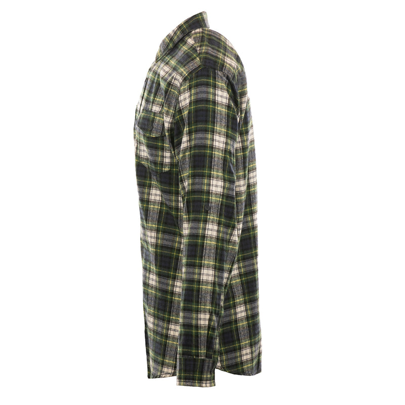 Burnside B8210 Mens L/S Y/D Plaid Flannel Shirt (Navy/Green ...
