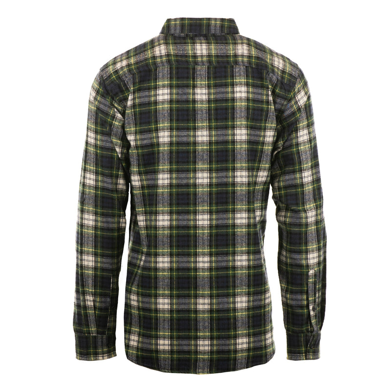Burnside B8210 Mens L/S Y/D Plaid Flannel Shirt (Navy/Green ...