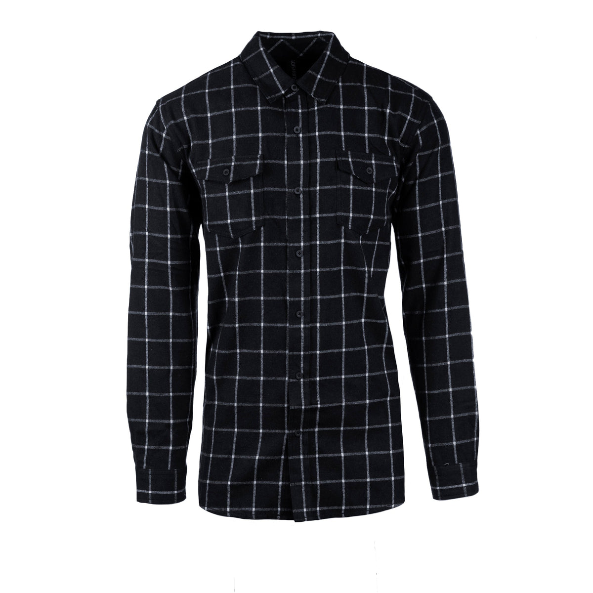 Burnside B8210 Mens L/S Y/D Plaid Flannel Shirt (Navy/White ...