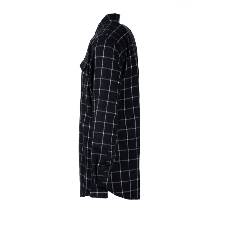 Burnside B8210 Mens L/S Y/D Plaid Flannel Shirt (Navy/White ...