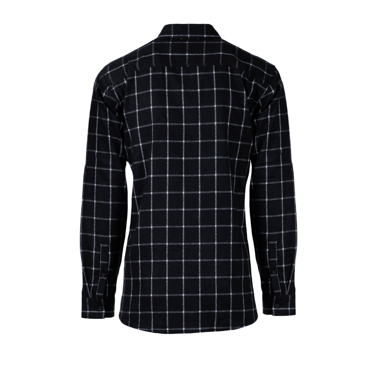 Burnside B8210 Mens L/S Y/D Plaid Flannel Shirt (Navy/White ...