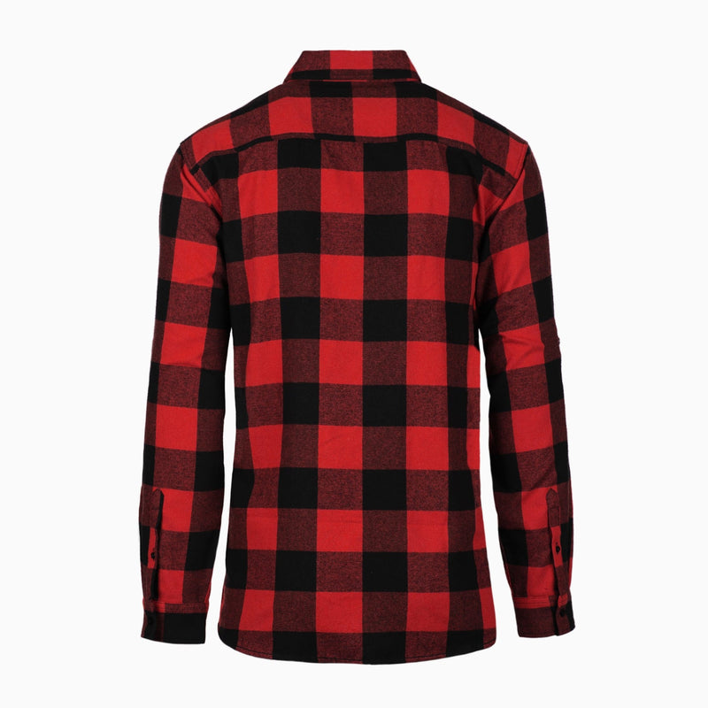 Burnside B8210 Mens L/S Y/D Plaid Flannel Shirt (Red/Black) – Wholesale ...
