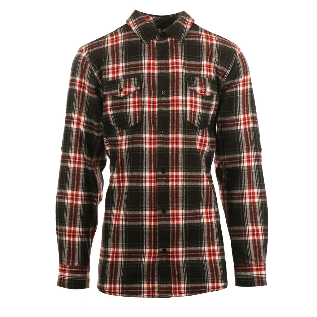 Burnside B8210 Mens L/S Y/D Plaid Flannel Shirt (Red) – Wholesale ...