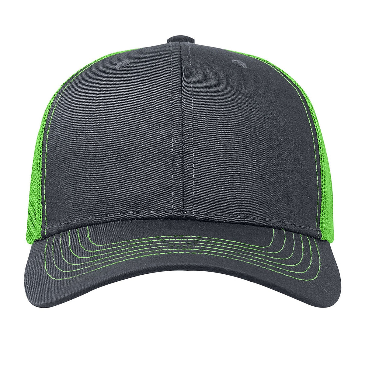 Cobra Cap C112 6 Panel Structured Poly/Cotton Front Mesh Back (Charcoa ...