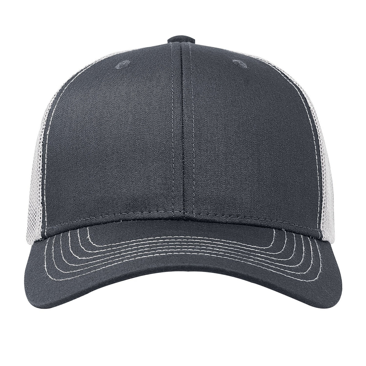 Cobra Cap C112 6 Panel Structured Poly/Cotton Front Mesh Back (Charcoa ...