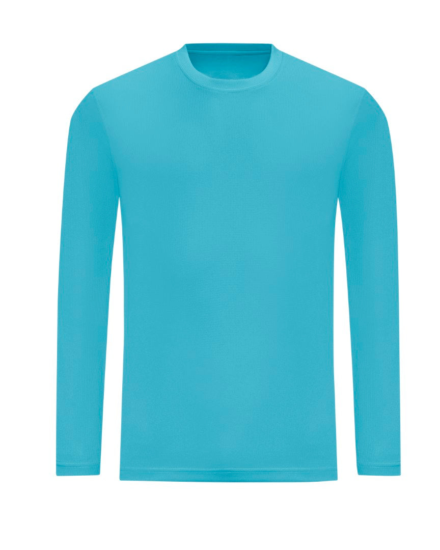 AWDis JCA002 Long Sleeve Cool T (Hawaiian Blue) – Wholesale Printables