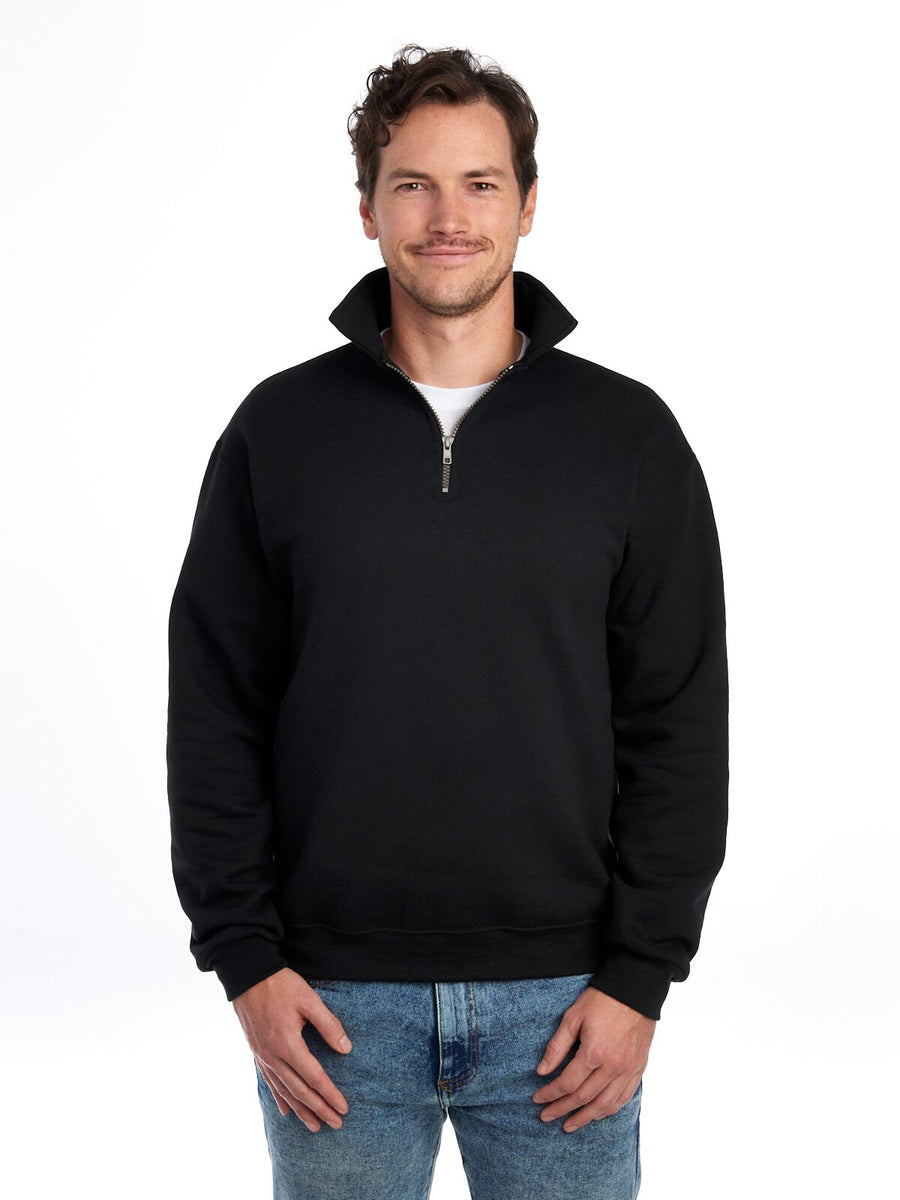 Jerzees 4528MR NuBlend® Unisex Quarter-Zip Pullover (Black) – Wholesale ...