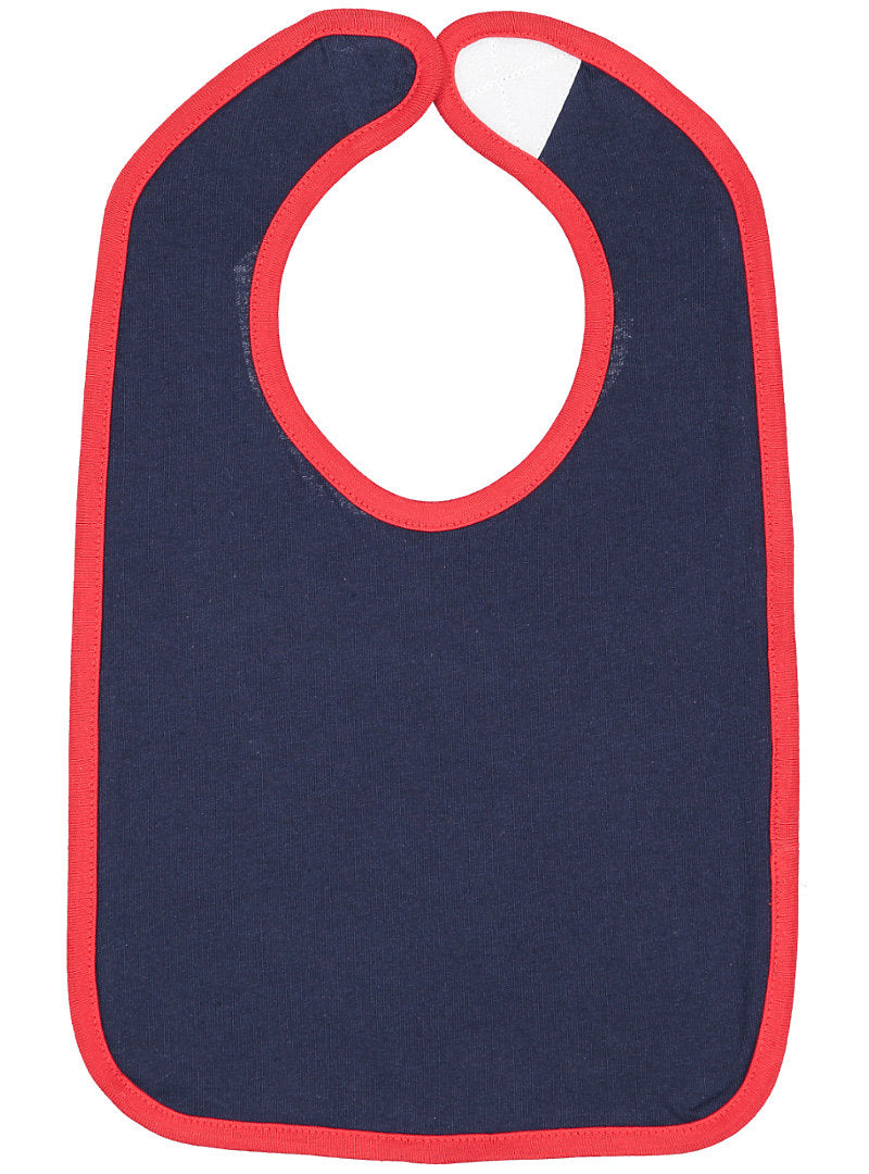 Rabbit Skins 1004 Infant Contrast Trim Bib (Navy/Red) – Wholesale ...