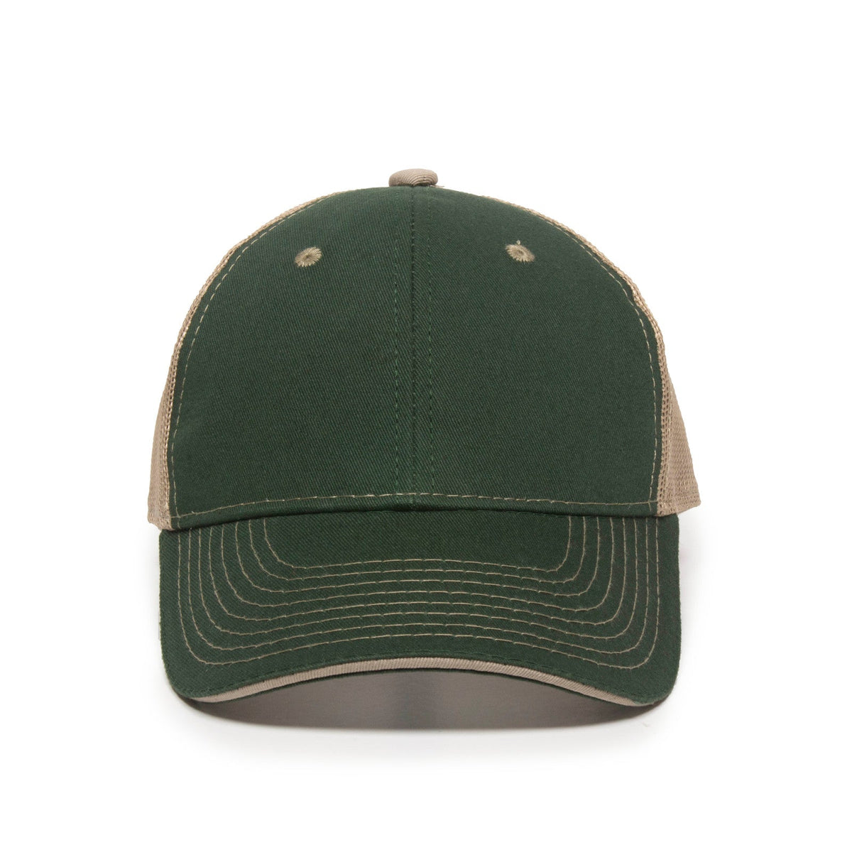 Outdoor Cap GWT-101 Garment Washed Solid Back (Dark Green/Khaki ...